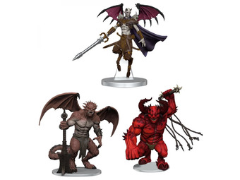 WIZK!DS D&amp;D Icons of the Realms - Archdevils Hutijin Moloch Titivilus kalandj)k devil figura set