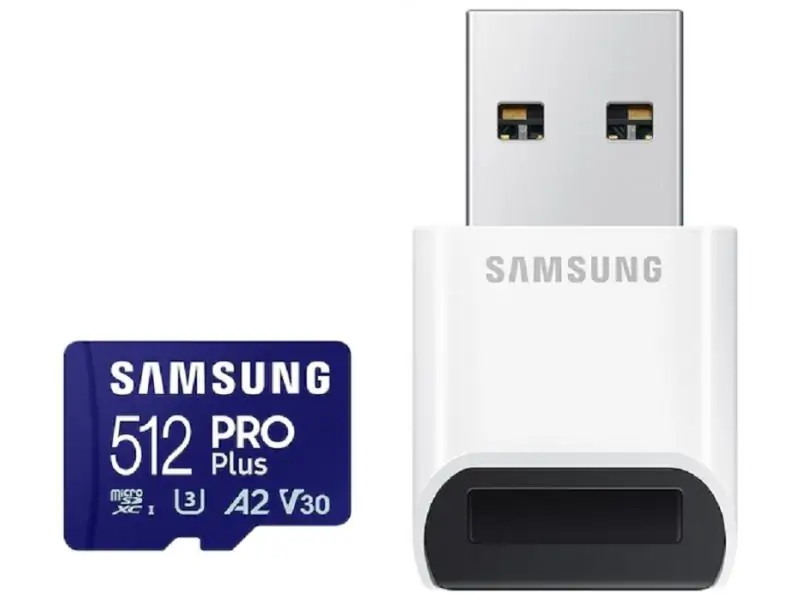 SAMSUNG PRO PLUS MICRO SDXC 512GB U3 + CARD READER (MB-MD512SB/WW)
