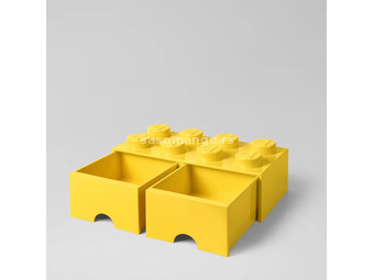 ROOM COPENHAGEN Dupla drawer storage box 8-as lego cube shape yellow