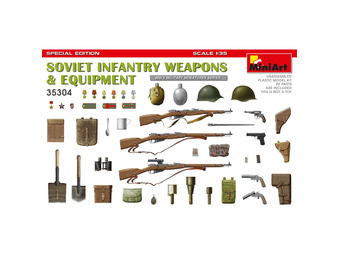 MINIART 1/35 Soviet infantry guns and equipment military diorama model set