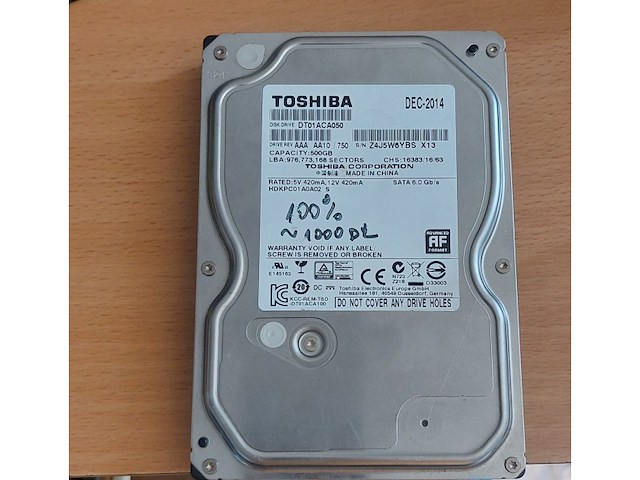 Toshiba 500 GB SATA 3 disk