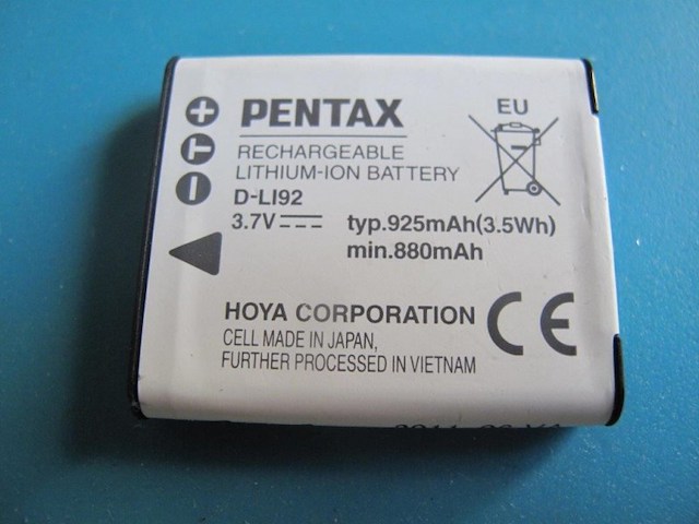 Pentax D-Li92 baterija za digitalne aparate