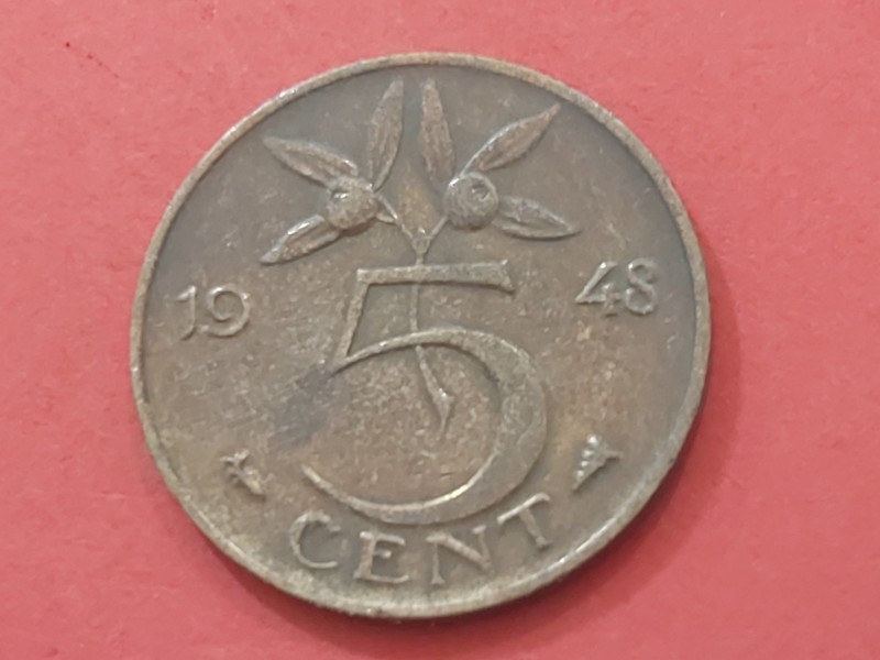 Holandija - 5 cent 1948 god