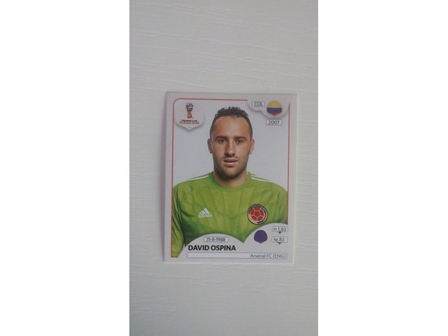 Panini FIFA 2018 Russia sličica broj 622