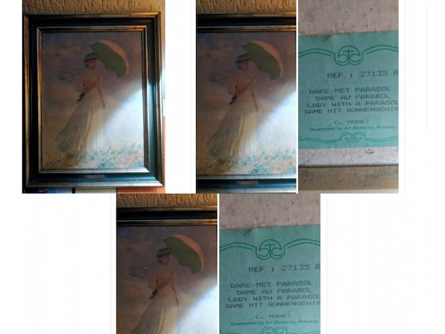 Slika, Klod Mone, Devojka sa suncobranom, sertifikovano