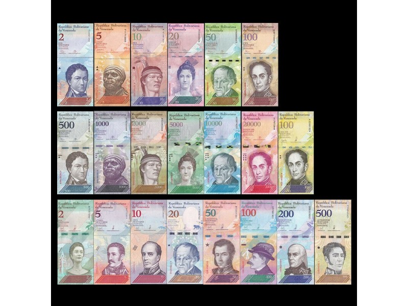 Venecuela VENEZUELA lot 21 novčanica 2012-2018 UNC