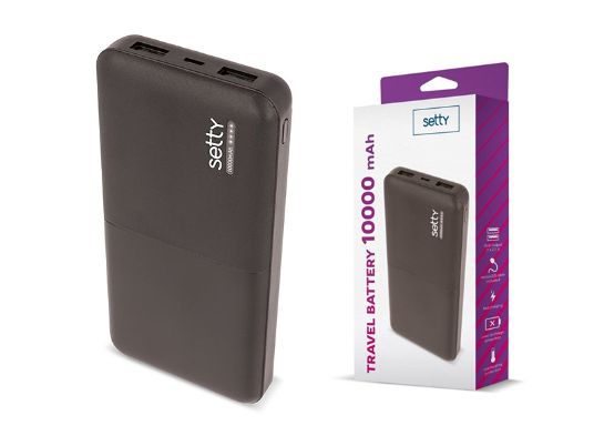 Setty Power bank 10000mAh, crni