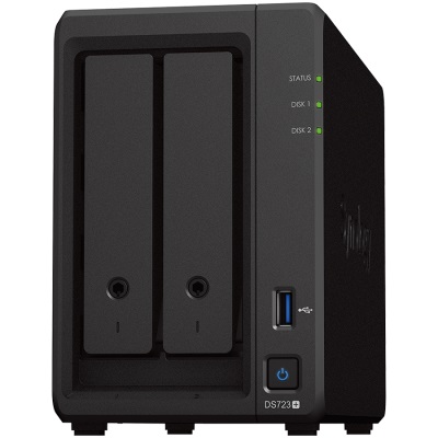 NAS Synology DiskStation DS723+, Tower, 2-Bays 3.5'' SATA HDD/SSD, 2 x M.2 2280 NVMe SSD