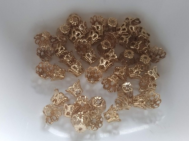 (A1169) Kapice za perle zlatna 10kom