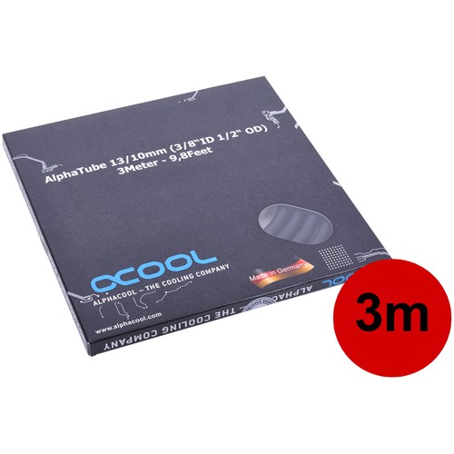 Alphacool AlphaTube Fleksibilna transparentna UV crna cev HF 13/10 (3/8″ID) 3m