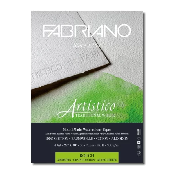 ArtisticoTraditionalWhite, akvarel papir, 56×76, 300g, Fabriano