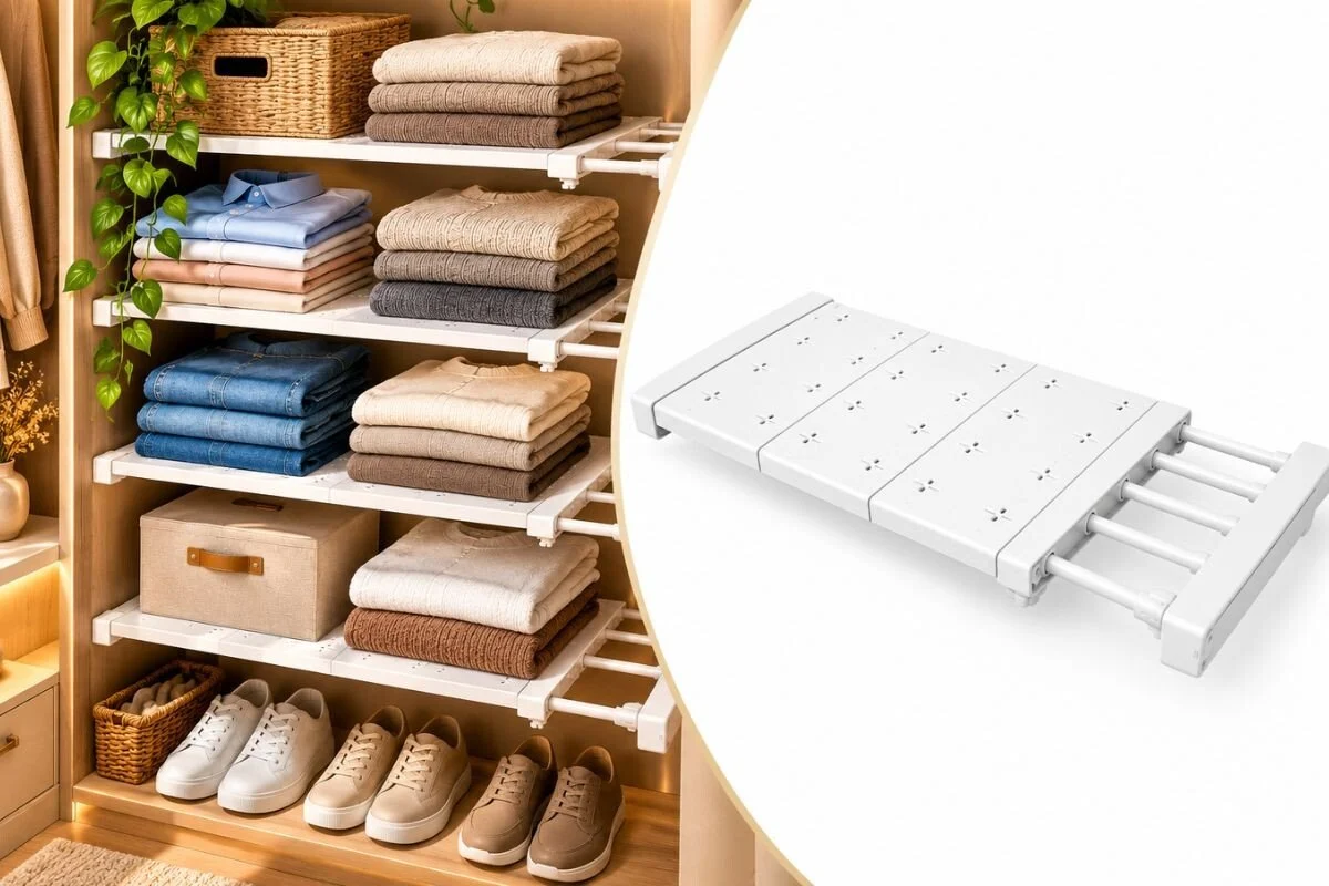 BestShelf proširiva polica za skladištenje, 50-80cm    Prilagodljivo