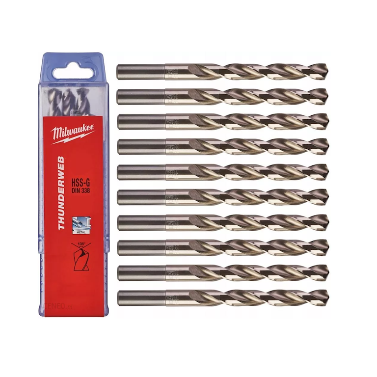 Milwaukee Set HSS-G burgija za metal, 3,8 x 43/75 mm, Thunderweb, 4932430547