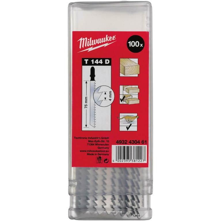 Milwaukee Set listova ubodne testere za drvo, velike brzine, 75 mm, 4932430461