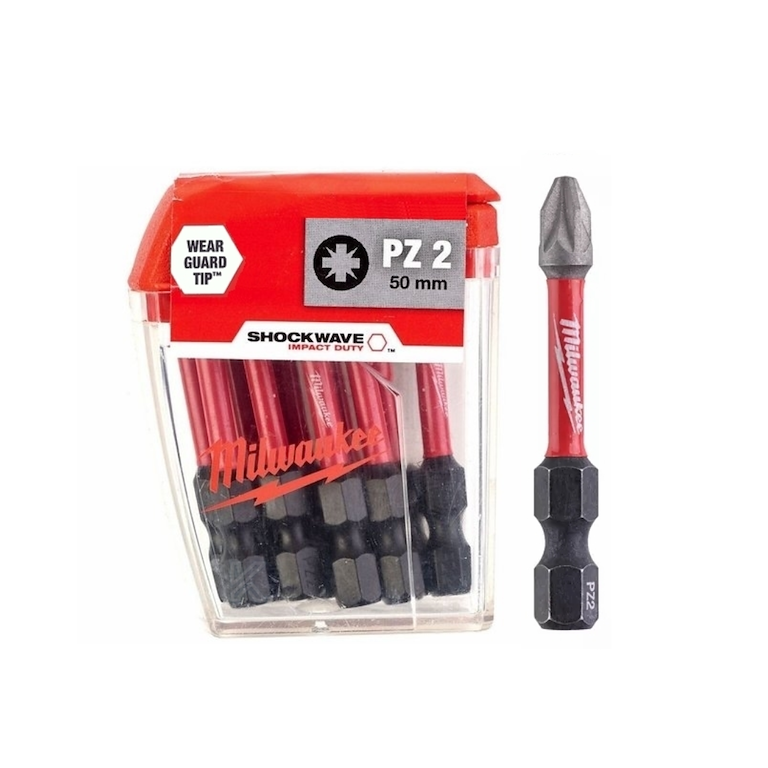 Milwaukee Set udarnih bitova PZ ojačani – PZ2 x 50 mm, 10 kom, 4932430866