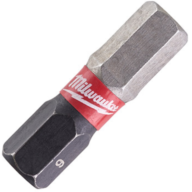 Milwaukee Udarni bitovi HEX 6 x 25 mm, Shockwave, 2 kom, 4932430897