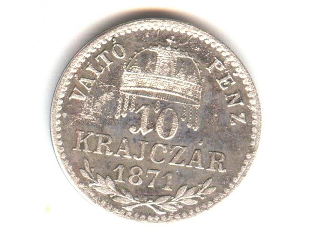 Madjarska 10 krajczar 1871 GYF