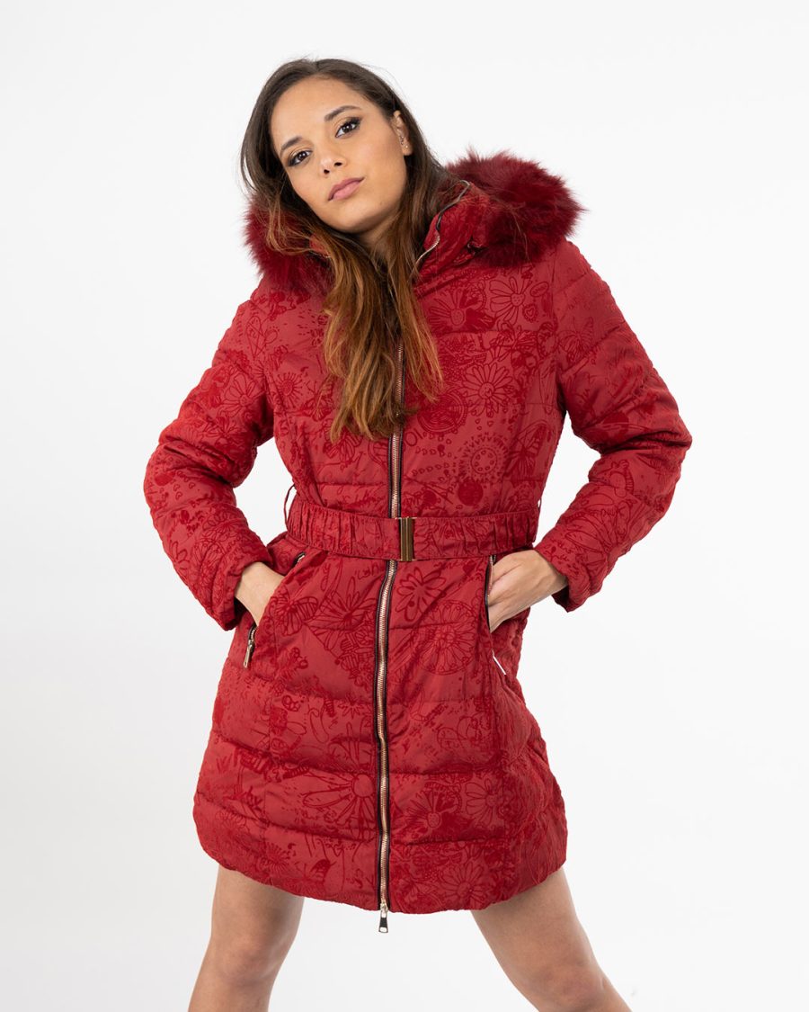 Ženska zimska jakna – Sportska i Casual – FL-1440 – Crvena