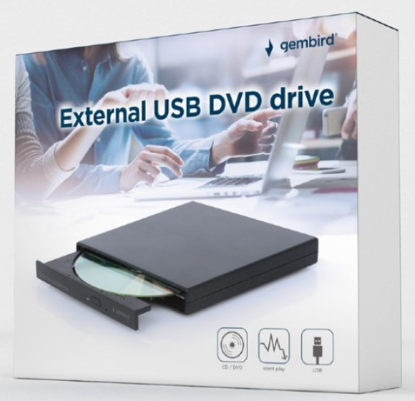 DVD-USB-04 Gembird eksterni USB DVD drive Citac-rezac, black