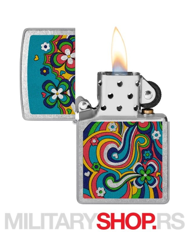 Zippo Upaljač Flower Power Print Design