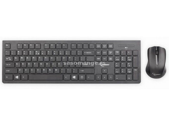 Gembird KBS-WCH-01 2.4 GHz Slim Bezicni mis + tastatura chocolat US layout black