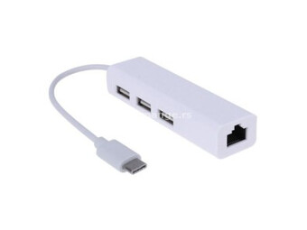 USB 3.1 tip C na 3xHUB + RJ45