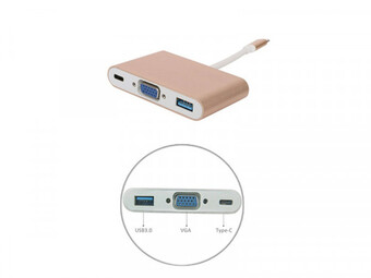 USB Tip C na VGA + USB 3.0 adapter 3.1 UVA-23