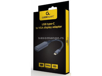 A-USB3C-VGA-01 Gembird USB Type-C to VGA display adapter, space grey