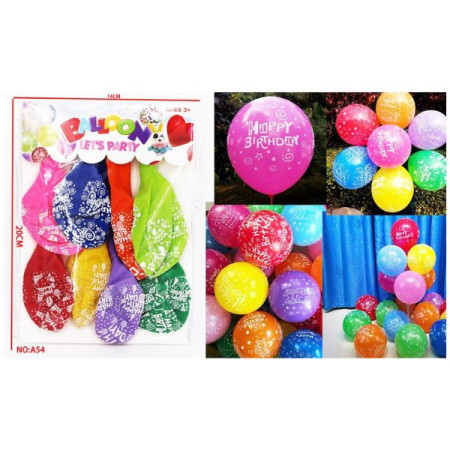 Baloni 8pcs happy birthday ( 11/89443 )