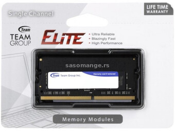 TeamGroup DDR4 TEAM ELITE SO-DIMM 4GB 2666MHz 1.2V 19-19-19-43 TED44G2666C19-S01