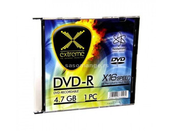 Extreme dvd-r1168 4,7gbx16 slim case 1 kom