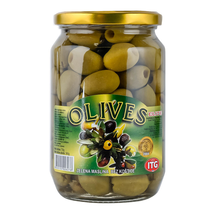 Olivies zelene masline bez kostice 720 g