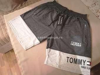 Nove muske pamucne bermude poznate marke Tommy Hilfiger Sive 2XL 3XL Novo