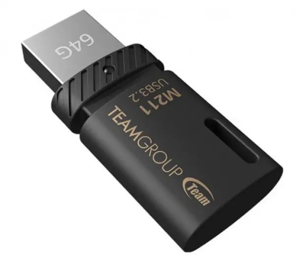 TEAM GROUP USB 3.2 + Type C * 64GB M211 OTG TM211364GB01 crni