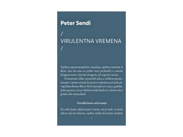 Virulentna vremena - Peter Sendi