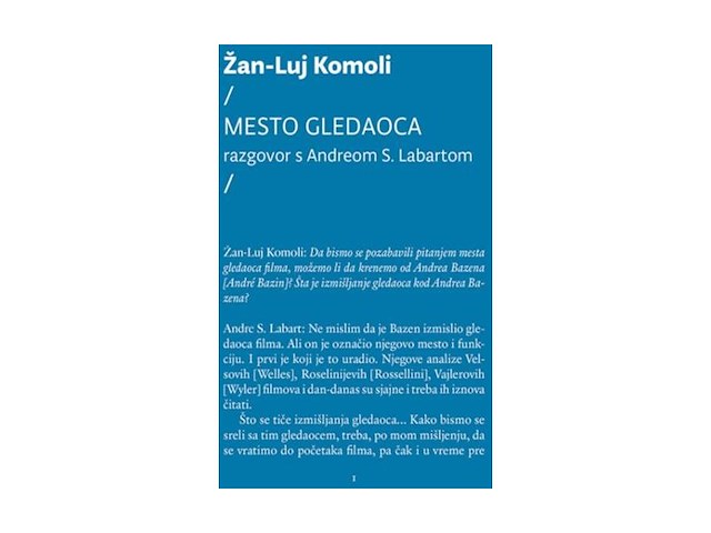 Mesto gledaoca - Žan Luj Komoli