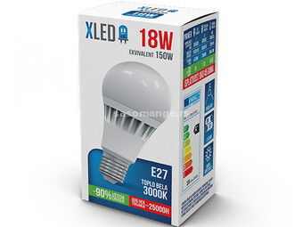 LED Sijalica/ E27/ 18W / 220V/ Toplo bela / 3000K/ 1 890 Lm