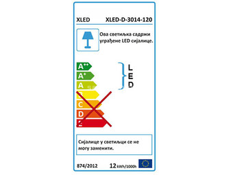 Led traka 3014W-120, bela ,120 Led/m,IP20 , 12 W/m,5-6lm, 5 m kotur