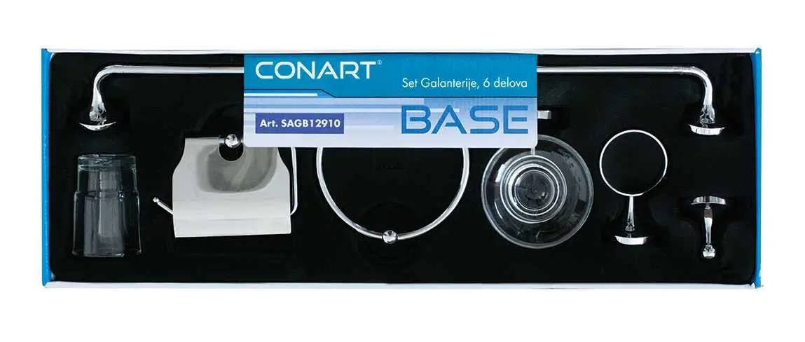 CORNAT Set galanterije za kupatilo BASE 6/1sivi