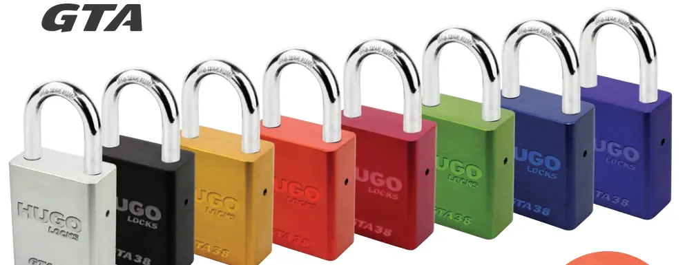 HUGO LOCKS Aluminijumski katanac gta45 zlatni