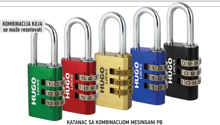 HUGO LOCKS Katanac sa kombinacijom pb20