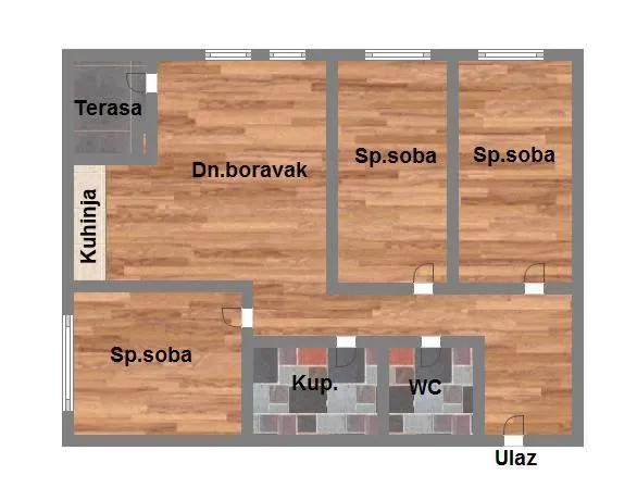 Prodaja, četvorosoban stan, 69m2, Salajka, Novi Sad, Novi Sad