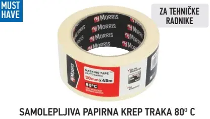 MORRIS Krep traka 30mmx45m 80*