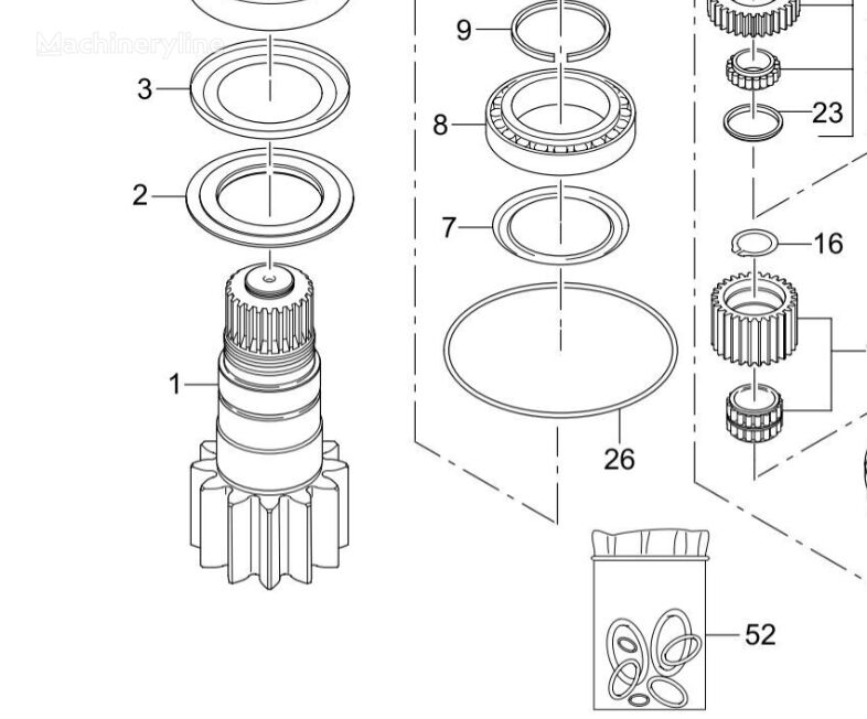 Atlas 5616537 rotacioni prenosnik za Atlas 1804, 5616537, 6015575, GD92505 bagera