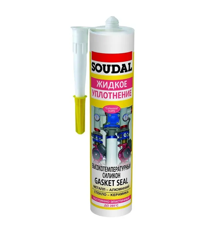 SOUDAL SILIKON V.TEMP 285c 0.300ml CRNI