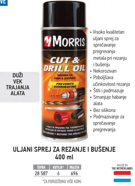 MORRIS Sprej za rezanje i bušenje 400ml