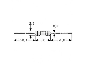 OTPORNIK UGLJENI 5% 2,7M 1/4W OTP1/4W2,7M