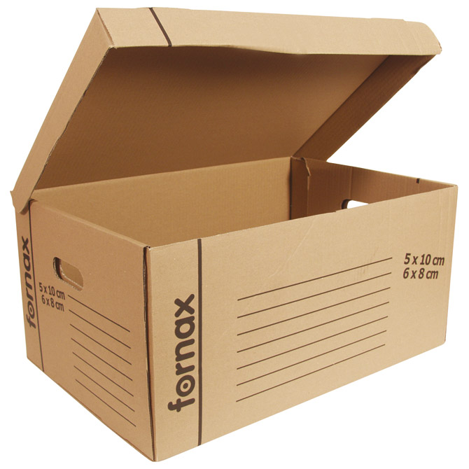 Kutija arhivska - kontejner za arhivske kutije sa spojenim poklopcem Fornax, pakovanje 10 komada