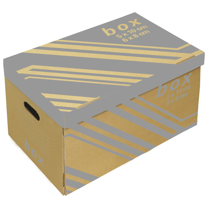 Kutija arhivska-kontejner za arhivske kutije i registratore s poklopcem Fornax, pakovanje 10 komada