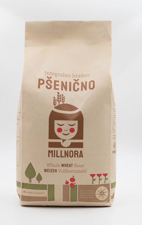 MILLNORA Integralno pšenično brašno 1 kg